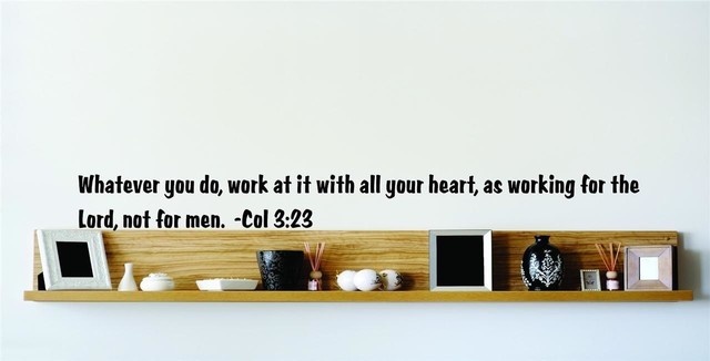 Whatever You Do Bible Scripture, Wall Decal, 22X22 - Contemporary ...
