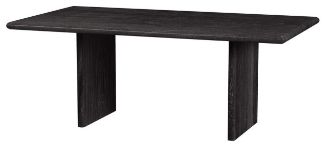 Company Halmstad Wood Panel Dining Table, Black - Rustic - Side Tables ...