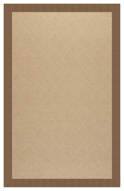 Zoe-Cane Wicker Machine Tufted Rectangle Rug, Cafe, 8'x10 ...