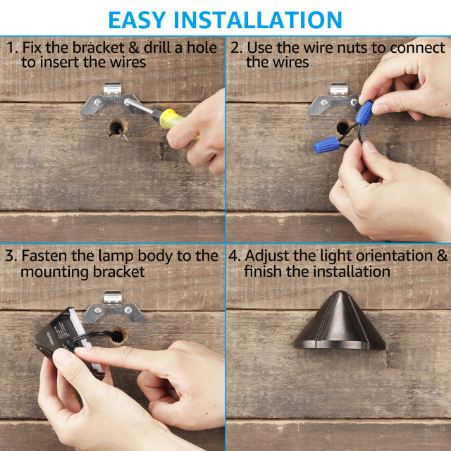 8-Pack LED 12-24V Deck Step Light, 4000K, Oil Rubbed Bronze ...