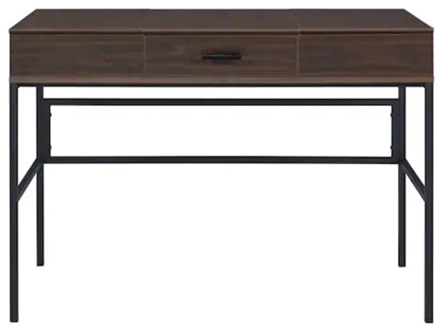 Built-in USB Port Writing Desk, Natural - Industrial - Desks And ...