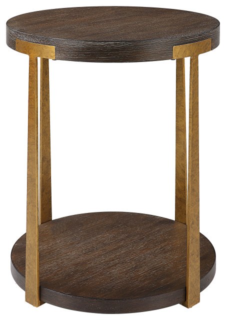 Uttermost Palisade Round Wood Side table - Contemporary - Side Tables And End Tables - by Modern ...
