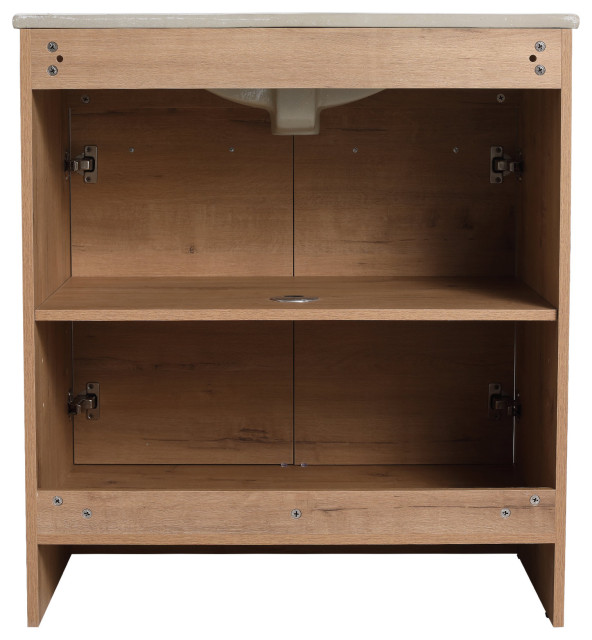 Jenny Oak Natural Vanity Kit, 30" Wide - Contemporary - Bathroom ...