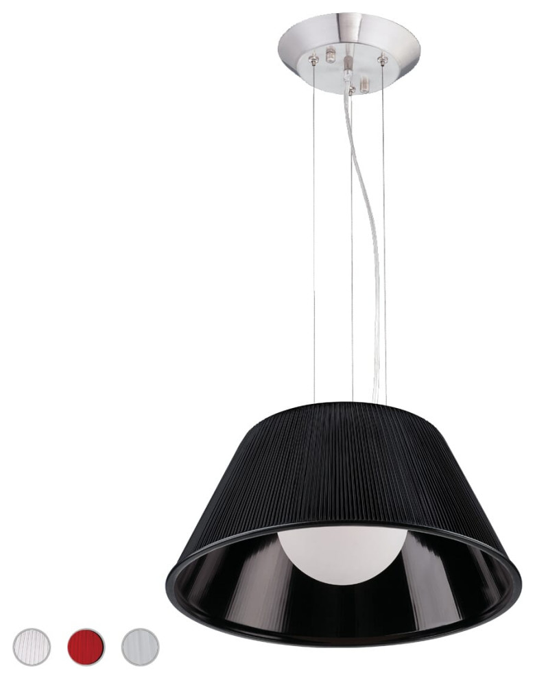 Ribo 1-Light Pendant in Chrome, 9.000 - Contemporary - Pendant Lighting ...