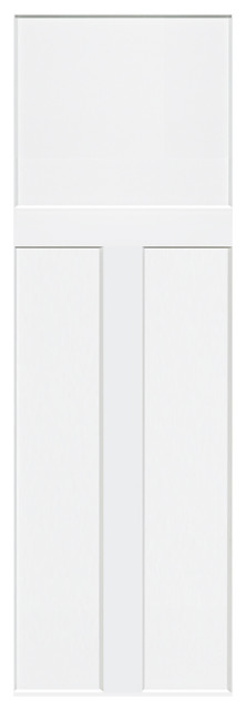 1+2 Panel Kimberly Bay Door, Interior Slab Shaker, White, 80"x30"x1.375 ...