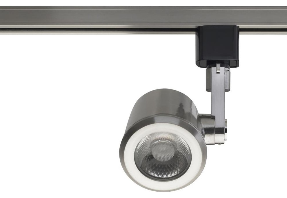1 Light, LED, 12W Track Head, Taper Back, Brushed Nickel, 24 Deg. Beam ...