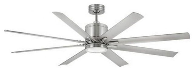 66 Inch 8-Blade Ceiling Fan Light Kit-Brushed Nickel Finish - Ceiling ...