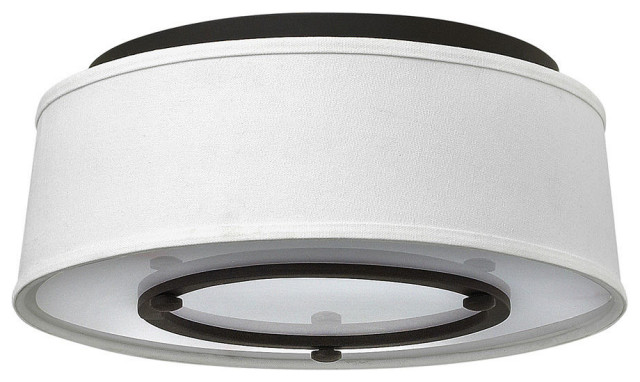 Hinkley Harrison Medium Flush Mount, Buckeye Bronze - Transitional ...