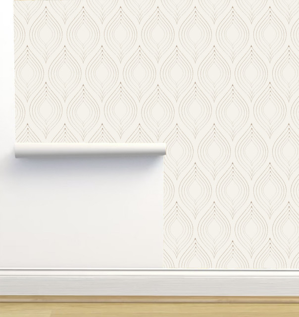Classic White Wallpaper by Monor Designs, Sample 12"x8" - Contemporary ...