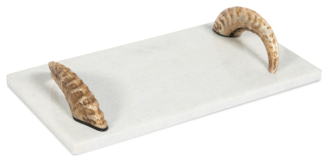 Odin White Marble Cheese Board - Contemporary - Cheese Boards And ...