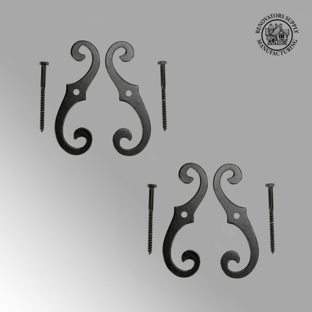 Pairs of Vintage Shutter Dogs S Shaped Shutter Hardware in Black Pack ...