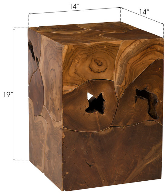 Teak Slice Side Table - Rustic - Side Tables And End Tables - by Phillips Collection | Houzz