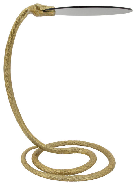 Side Table With Snake Legs, Gold - Contemporary - Side Tables And End ...