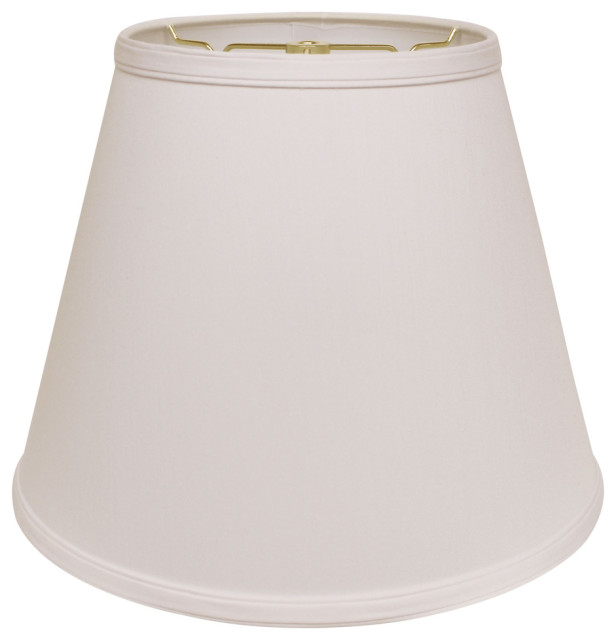 18" White Empire Deep Slanted No Slub Lampshade - Traditional - Lamp ...