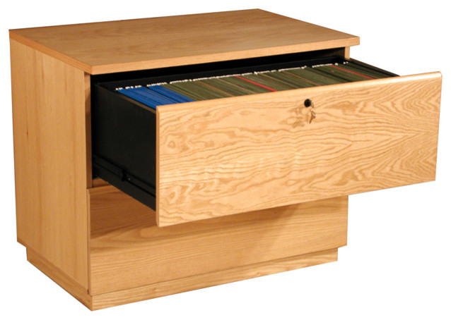 Real Wood Oak Veneer Lateral File - Contemporary - Filing Cabinets - by ...
