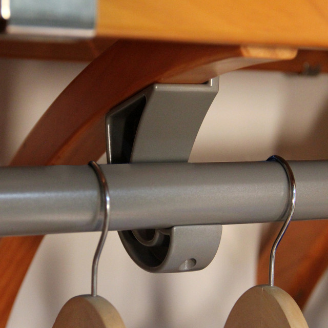 Solid Wood Walk-In Closet Organizer with hanging - Transitional ...