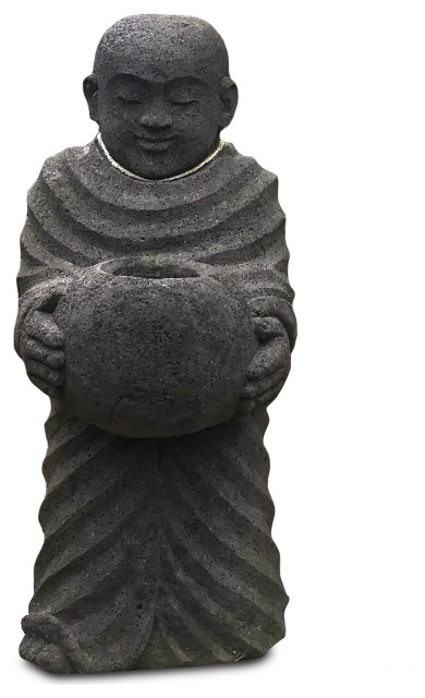 Stone Monk Statue. - Asian - Garden Statues And Yard Art - by Idlewild ...