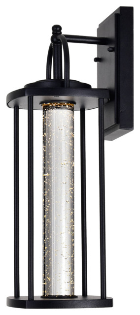 Greenwood LED Outdoor Black Wall Lantern - Transitional - Outdoor Wall ...