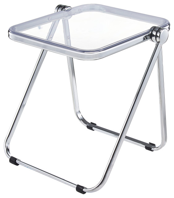 LeisureMod Lawrence Modern Rectangular Folding Table With Aluminum ...