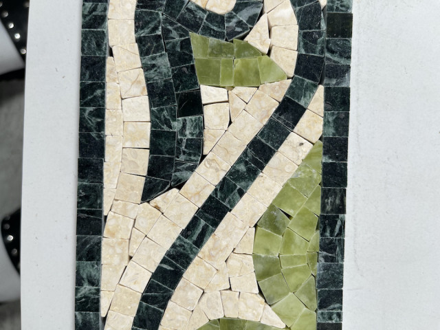 Marble Mosaic Border Listello Insert Tile Carina Green 4x13.8 Polished ...