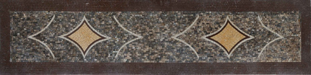 Umber Hues Geometric Mosaic Artwork, 82" x 20" - Contemporary - Tile ...