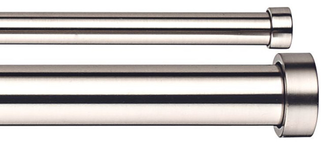 Linen Avenue End Cap Single and Double Window Curtain Rod Set, 48" to ...