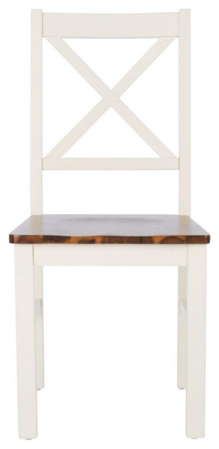 Ozzie Dining Chair Set of 2 White / Natural - Farmhouse - Dining Chairs ...