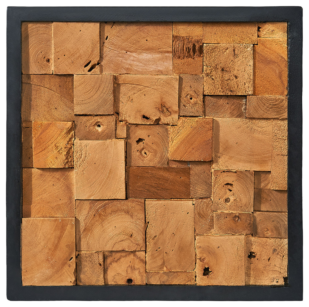 Aesthetic Square Wood Wall Decor, 17'' - Rustic - Wall Accents - by BNF ...