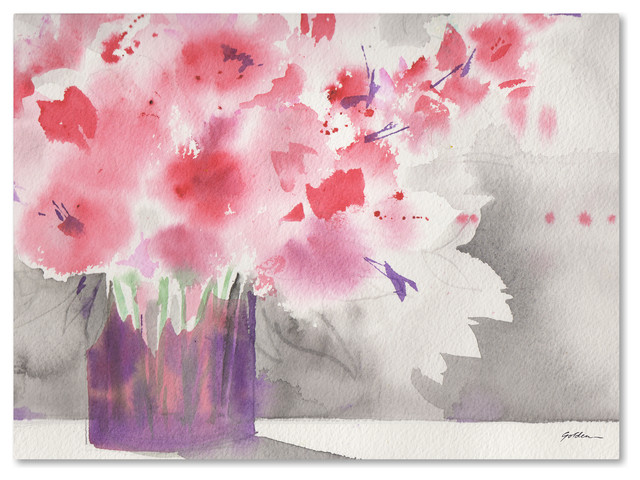 Sheila Golden 'Winter Blossoms' Canvas Art, 24"x18" - Contemporary ...