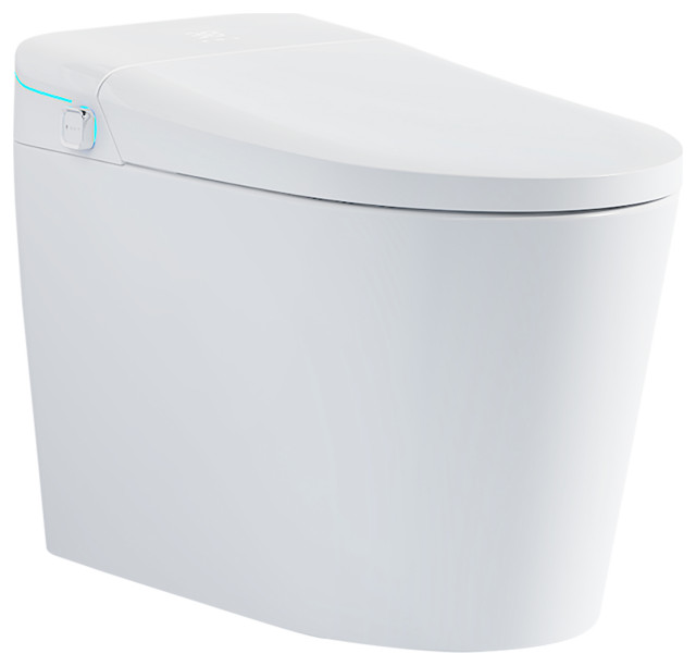 Elongated Ceramic Smart Toilet with Auto Flush and Heated Seat - Modern ...