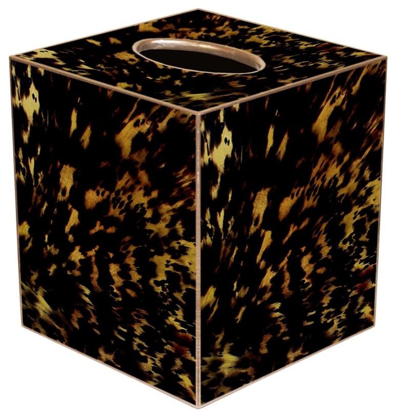TB8440 -Tortoise Shell Tissue Box Cover - Contemporary - Tissue Box ...