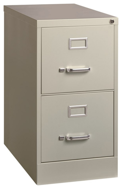 Hirsh 25" Deep 2 Drawer Commercial Metal File Cabinet Light Gray 9 ...