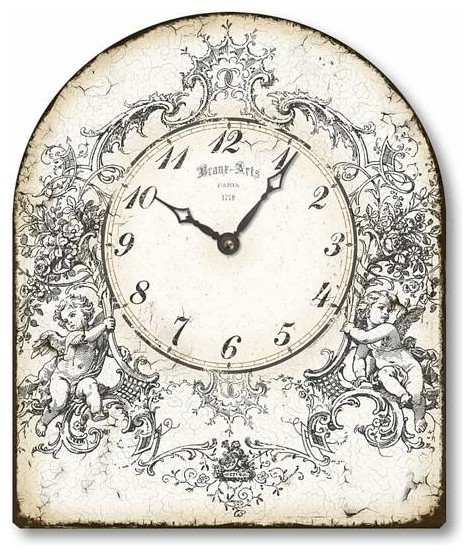 Vintage-Style Baroque Angels Tabletop Clock - Victorian - Wall Clocks ...