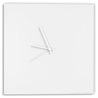 Whiteout Square Clock, Minimalist Modern White Metal Clocks ...