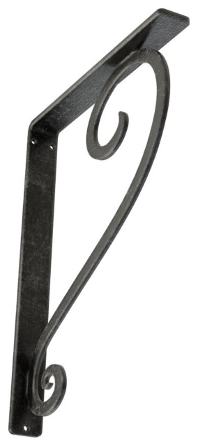 Edwards Wrought Iron Bracket, 1 1/2"Wx10"Dx12"H - Mediterranean ...