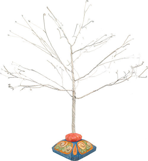 Hand Painted Metal Tree On Decorative Base 20" - Traditional - Holiday ...