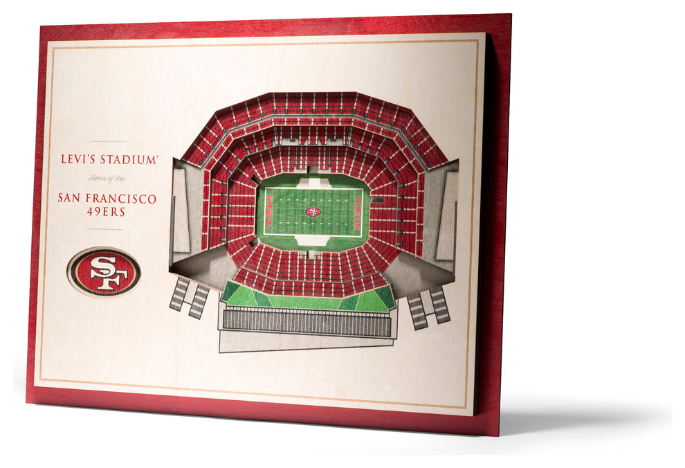 NFL San Francisco 49ers 5 Layer Stadiumviews 3D Wall Art - Contemporary ...