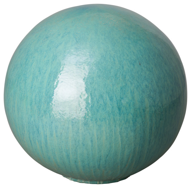Landscape Gazing Aruba Blue Glaze (Glossy) Ball - Contemporary ...