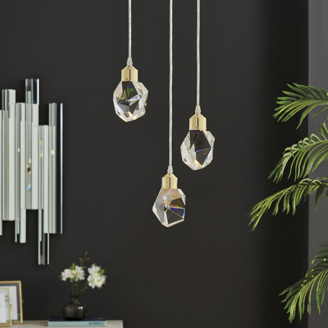 Dodson 1 Light Pendant, Gold - Contemporary - Pendant Lighting - by Lighting New York | Houzz