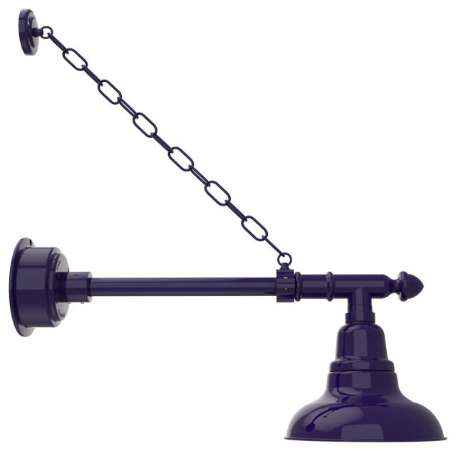Gooseneck Barn Light With Vintage Arm With Chain - Farmhouse - Outdoor ...