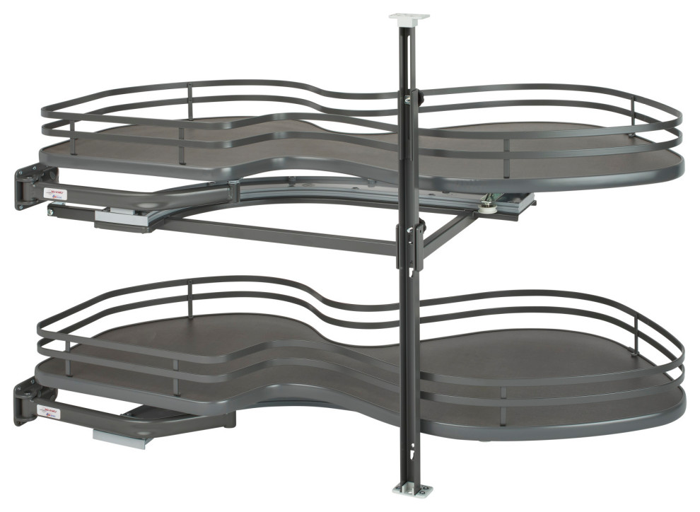 Solid Surface 2-Shelf Blind Corner Organizer, Blind Right Cabinet ...