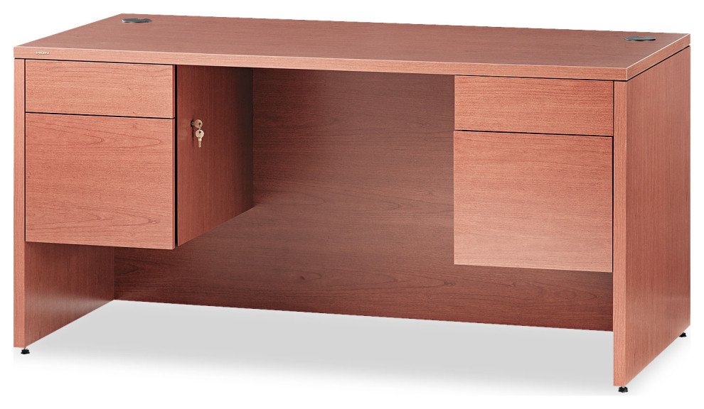 HON 10500 Series Double Pedestal Desk, 60" x 30" x 29.5", Bourbon ...