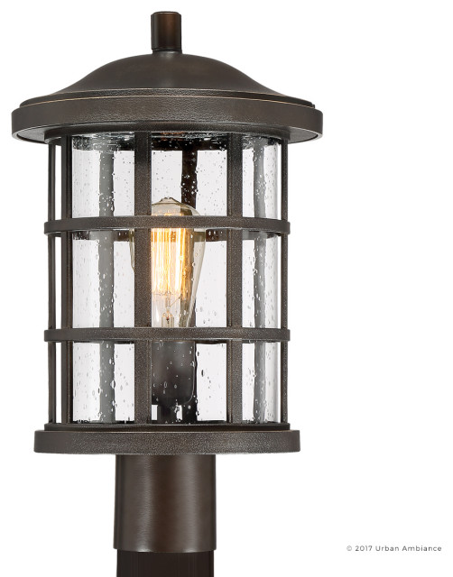 Luxury Craftsman Bronze Outdoor Post Light, Medium, UQL1047, Vienna ...