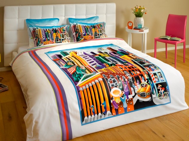 Funky Duvet Cover - "My New-York" - Contemporary - Duvet Covers And ...