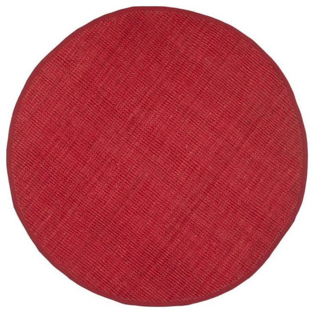 Safavieh Natural Fiber Red Area Rug - 9' x 12', Round 4' - Contemporary ...