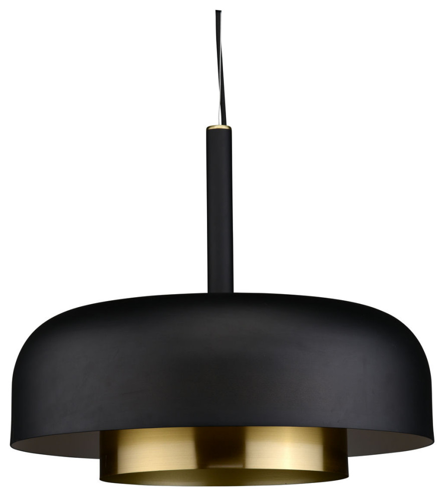 Shaya Black Metal Pendant Lighting - Transitional - Pendant Lighting ...