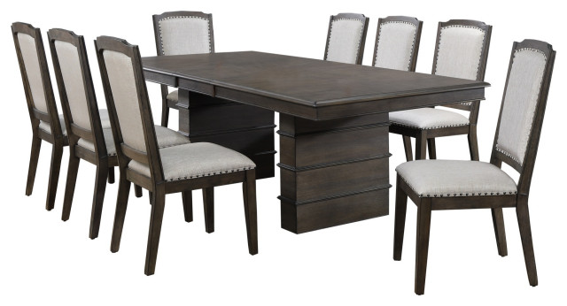 Sunset Trading Cali 9 Piece Extendable Dining Set - Transitional ...