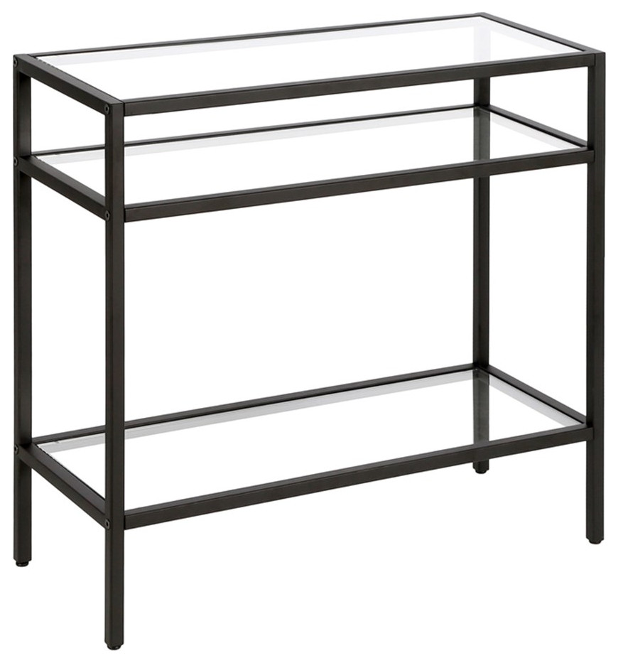 Henn&Hart 24" Brass Metal/Glass Side Table - Transitional - Side Tables ...