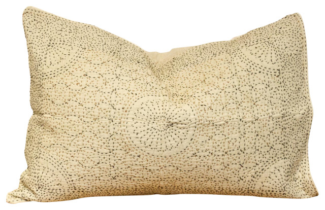 Almond Hand-Stitched Pillow Cover - Contemporary - Decorative Pillows ...