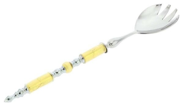 GlassOfVenice Italian Murano Glass Salad Fork - Gold - Traditional ...
